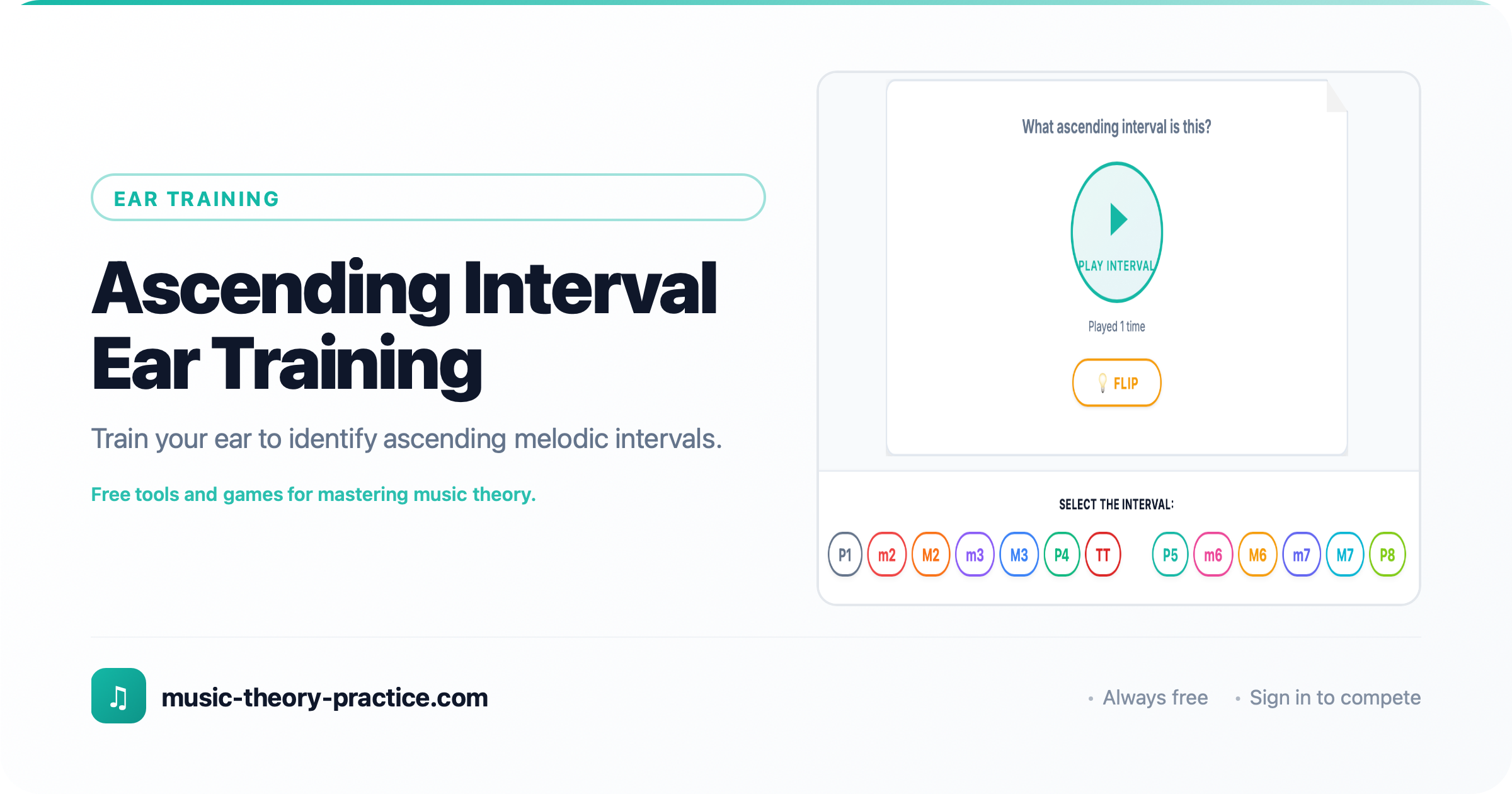 Ascending Interval Ear Training – Free Practice
