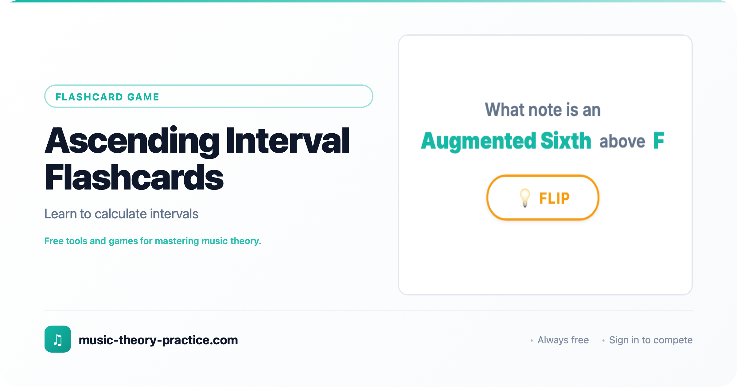 Ascending Interval Flashcards – Free Practice