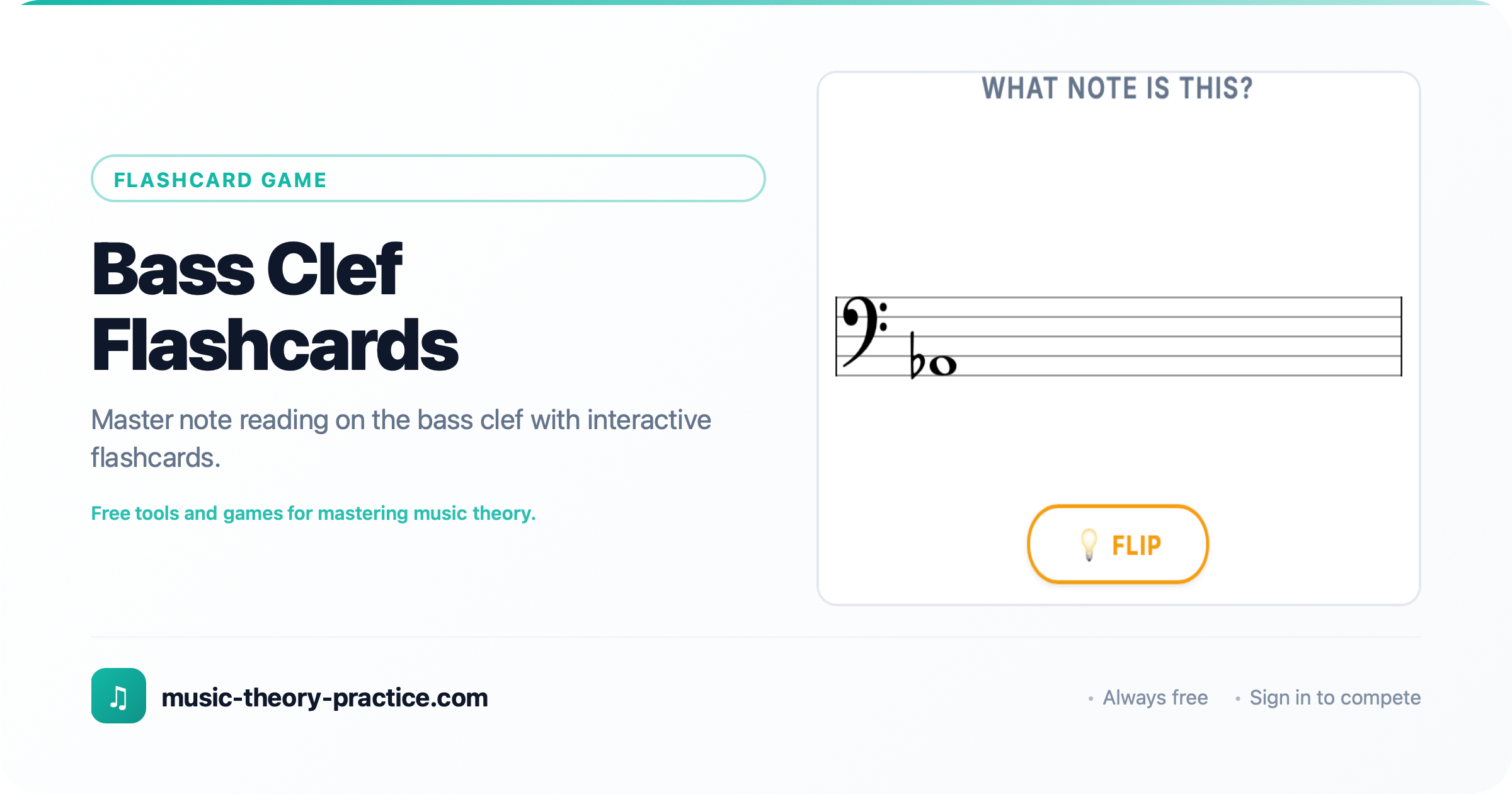Bass Clef Flashcards – Free Note Reading Practice