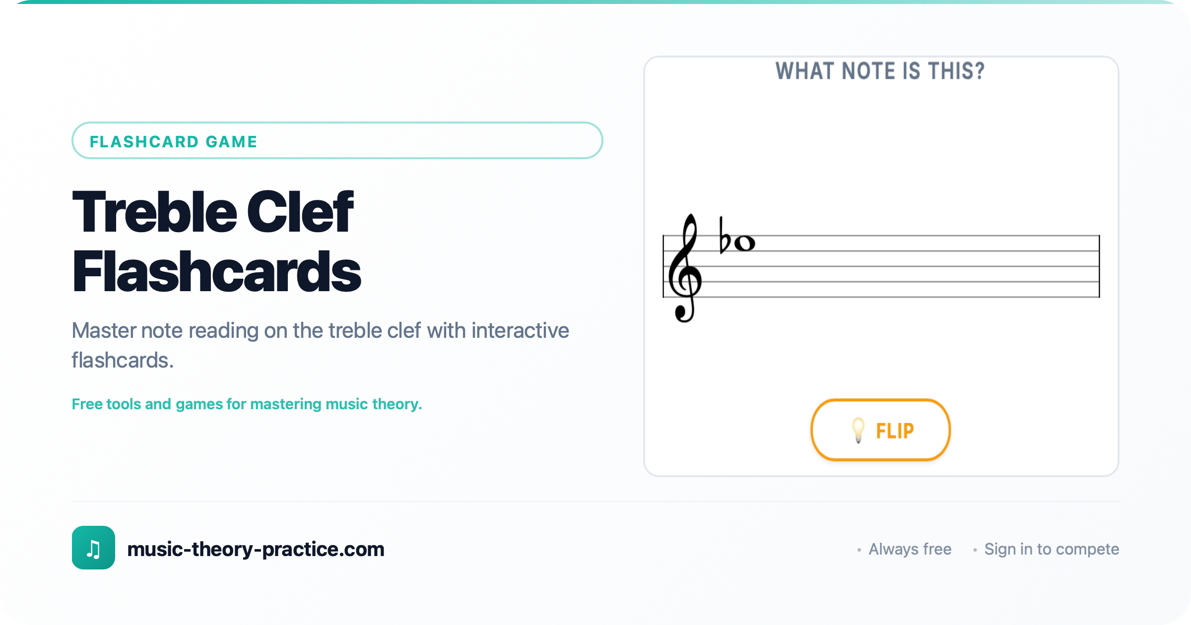 Treble Clef Flashcards – Free Note Reading Practice
